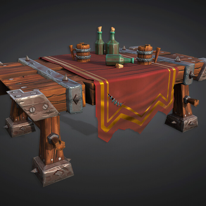 ArtStation - Stylized Tavern Table