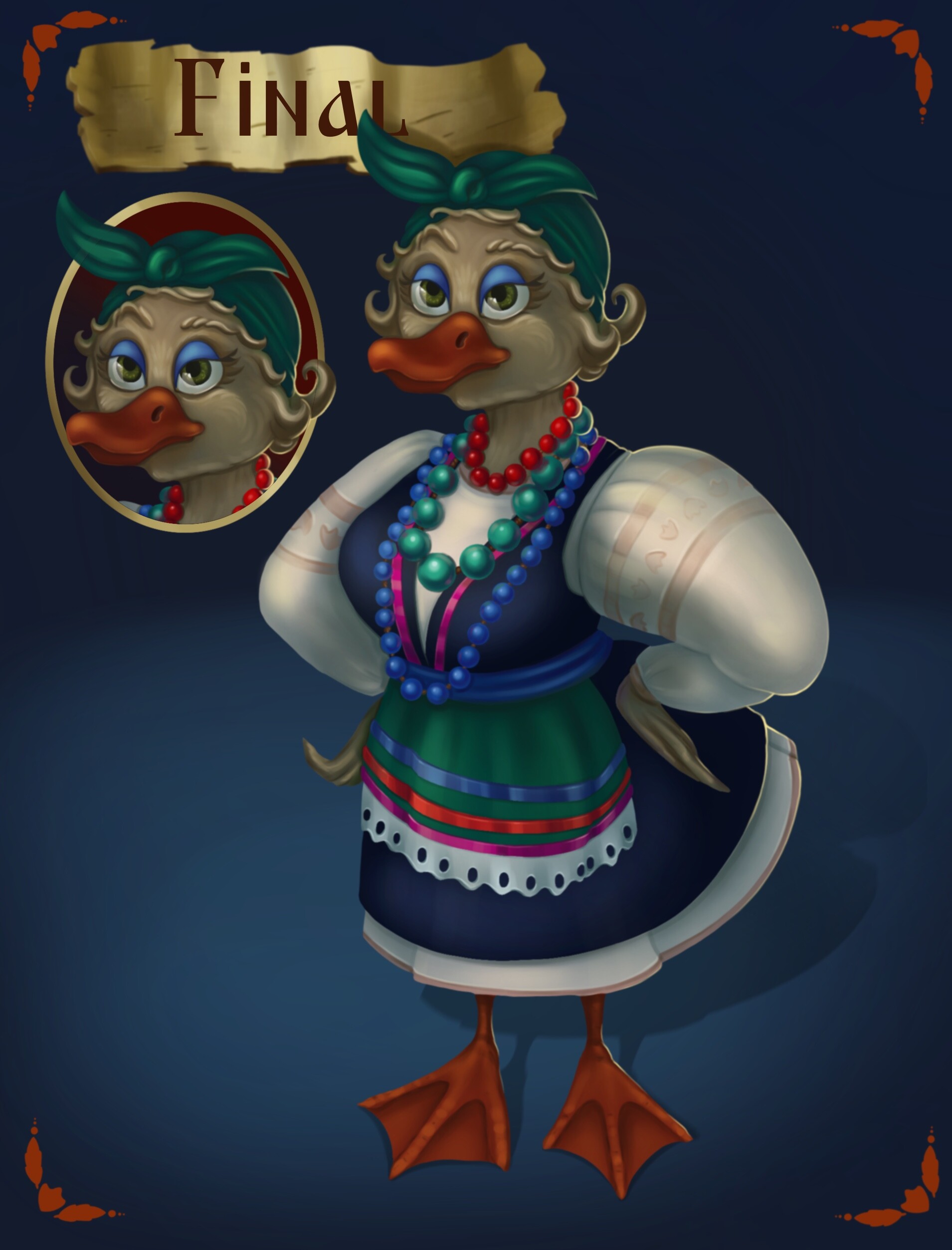 ArtStation - Mrs Goosaki (the wife of Goose - warrior) Character design