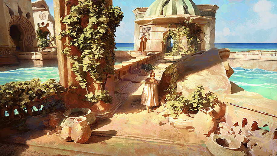ArtStation - World Building for Video Games-Idyllic Ruined Shrine ...