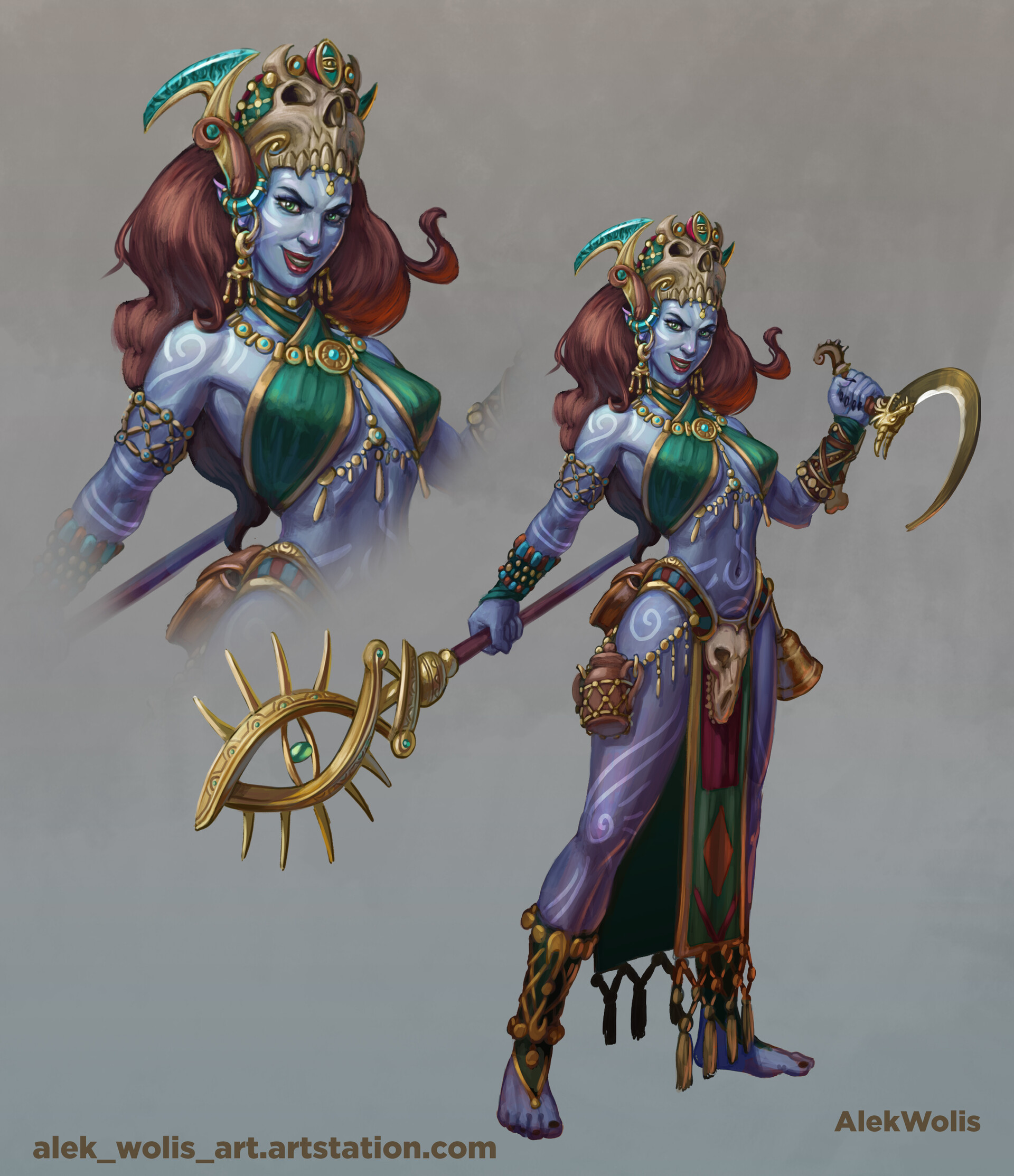 ArtStation - dark elf shaman (concept)