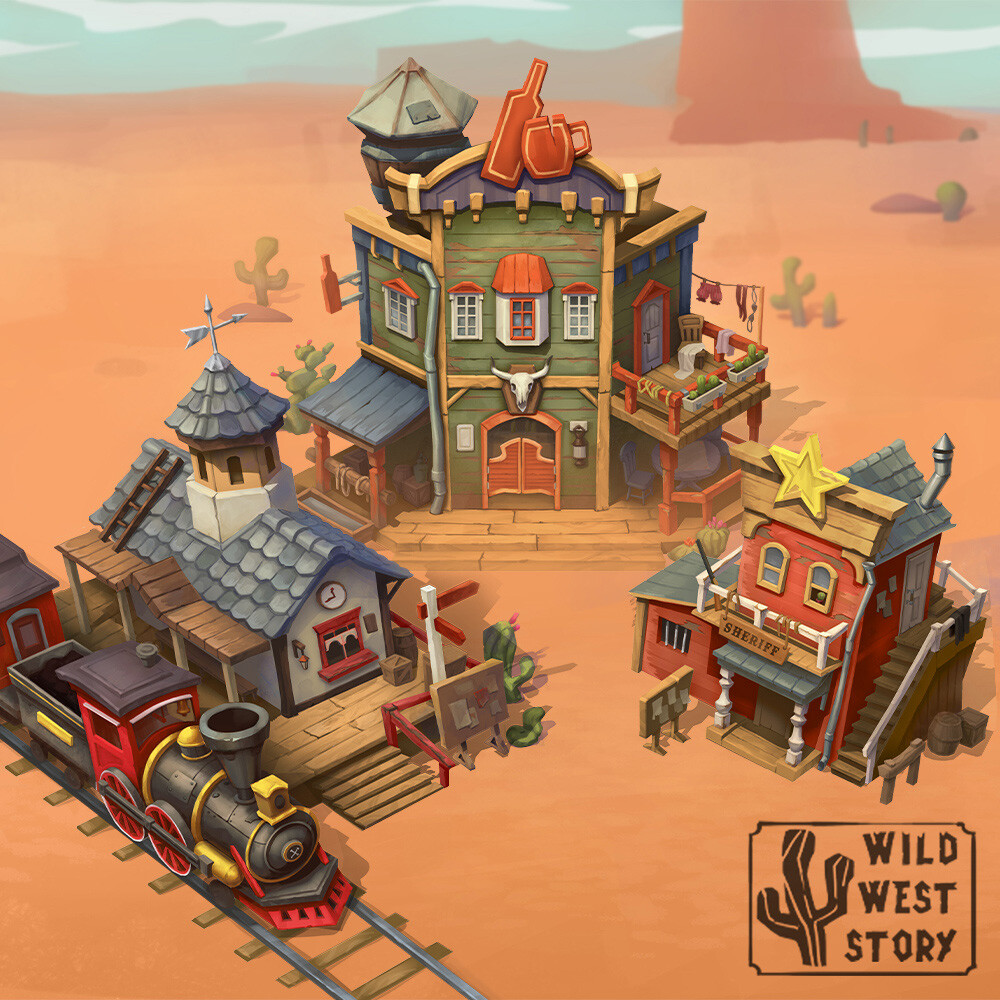 ArtStation - Wild West Story - Environment and Props