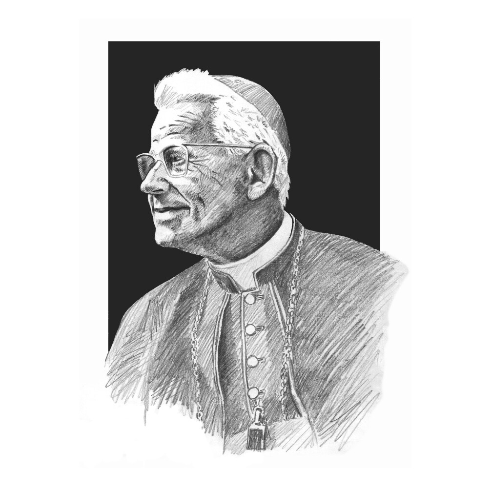 ArtStation - Cardinal Cardijn portrait sketch