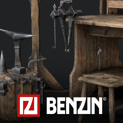 ArtStation - Medieval workbench