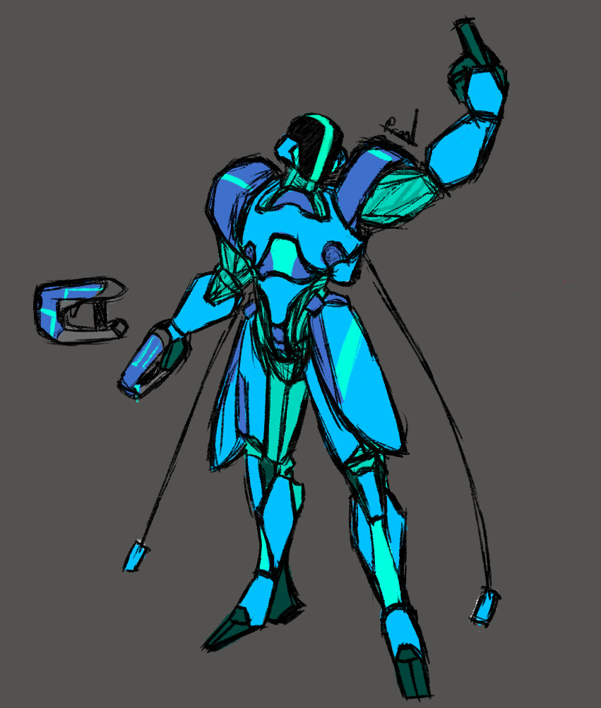 ArtStation - Robotic Knight w/ color variants