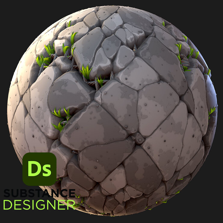 ArtStation - Stylized Cobblestone - Substance 3D Designer