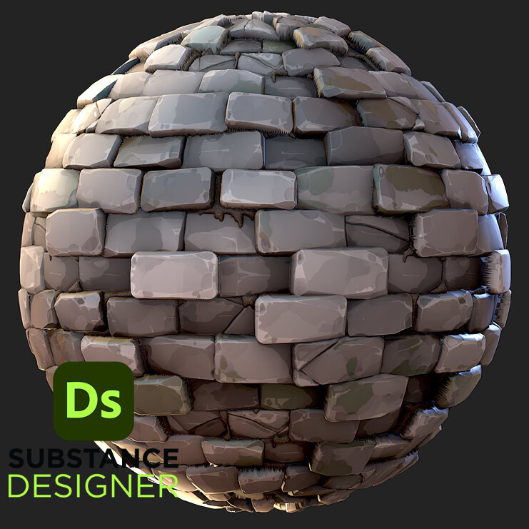 ArtStation - Stylized Bricks - Substance 3D Designer