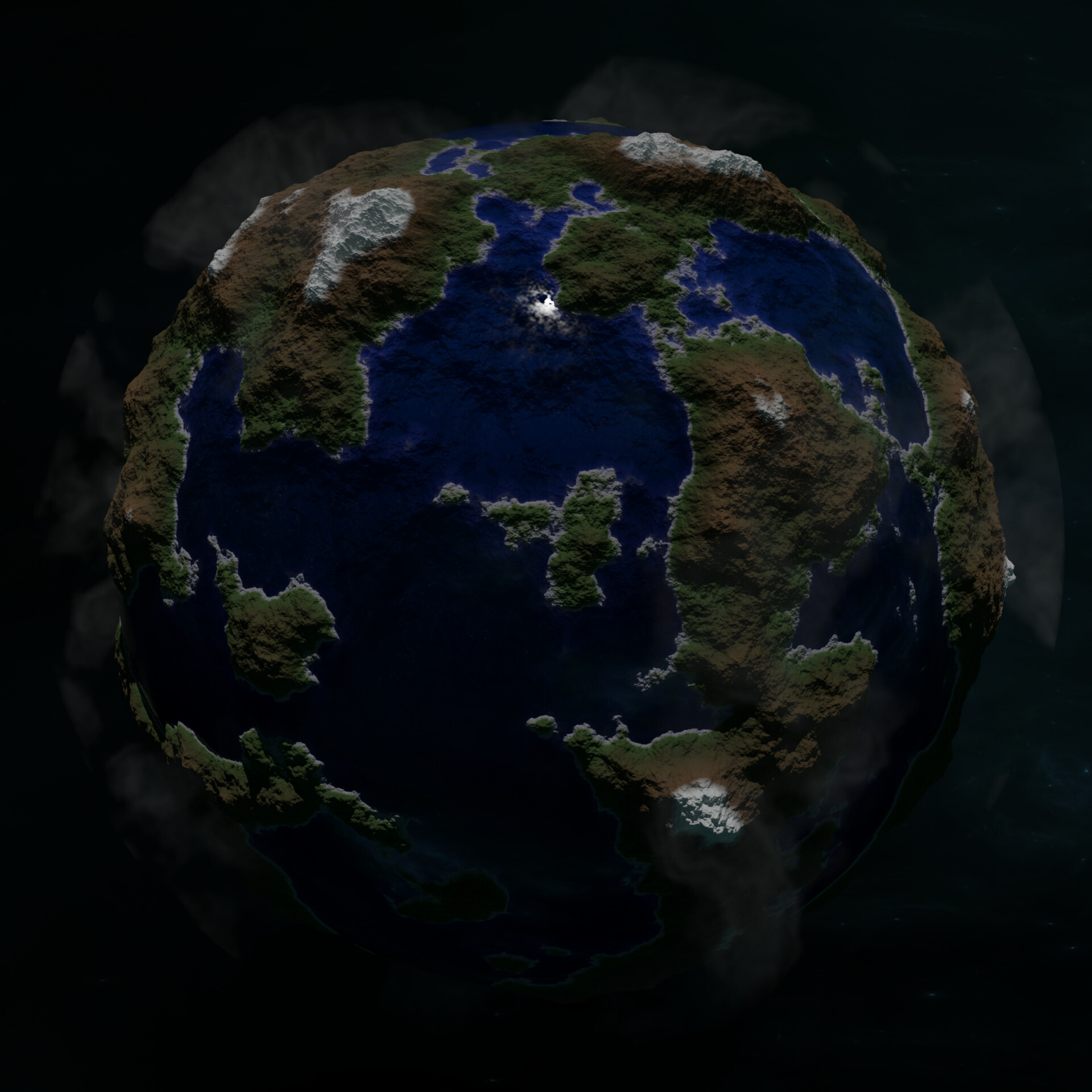 ArtStation - Procedurally Generated Planetoid - Material and Model