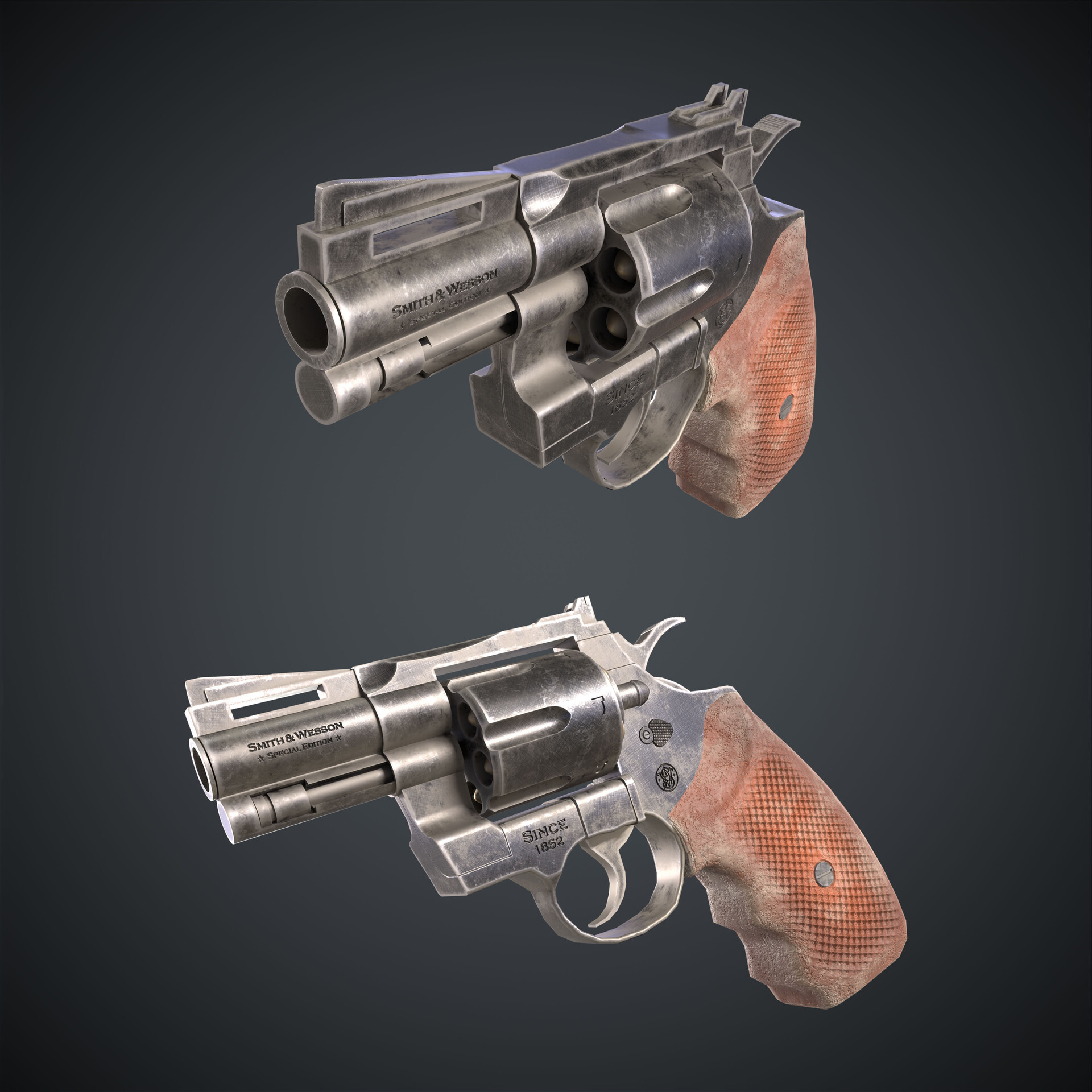 ArtStation - Worned-out Magnum Model