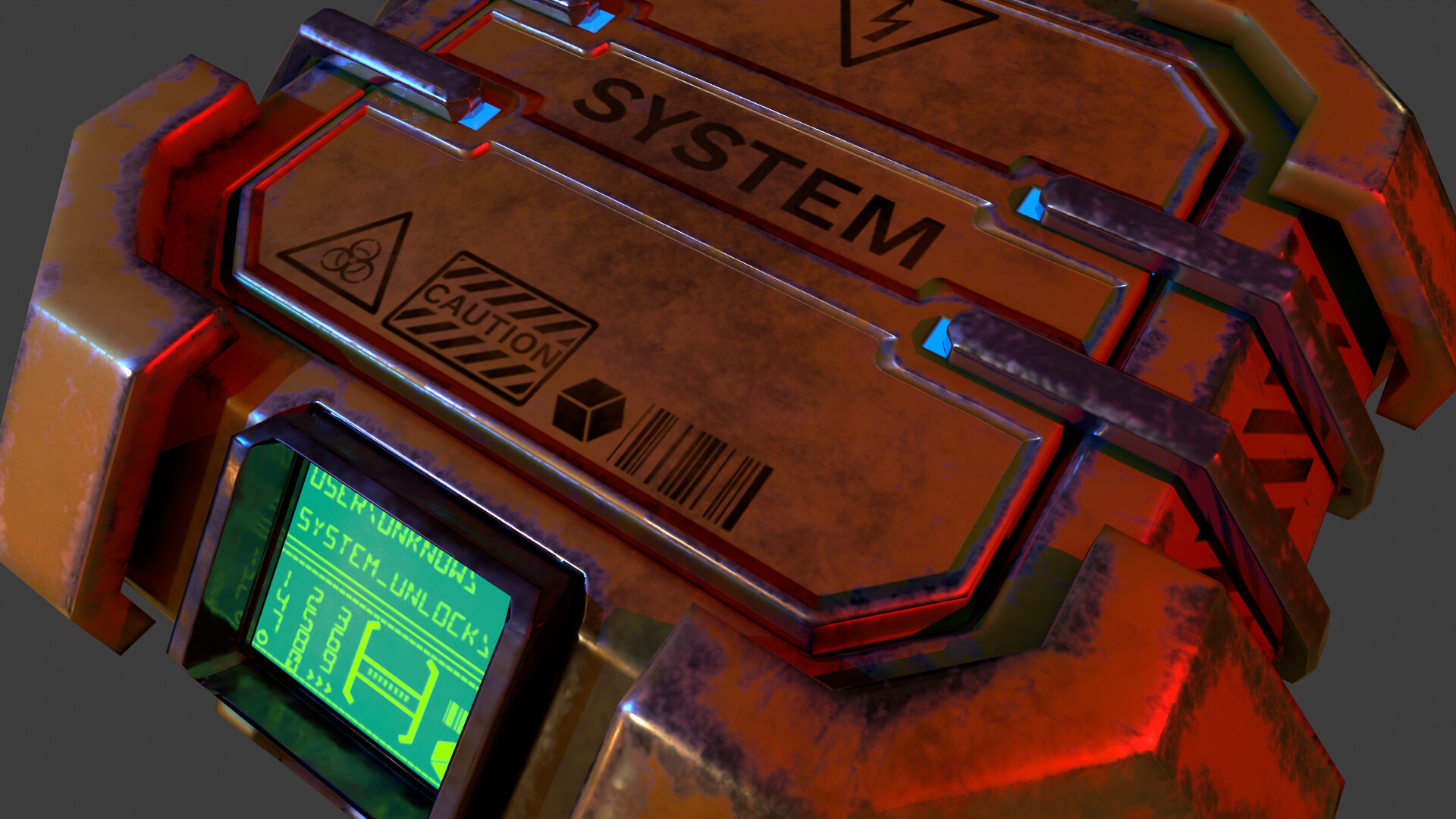 ArtStation - 3d sci fi armor crate