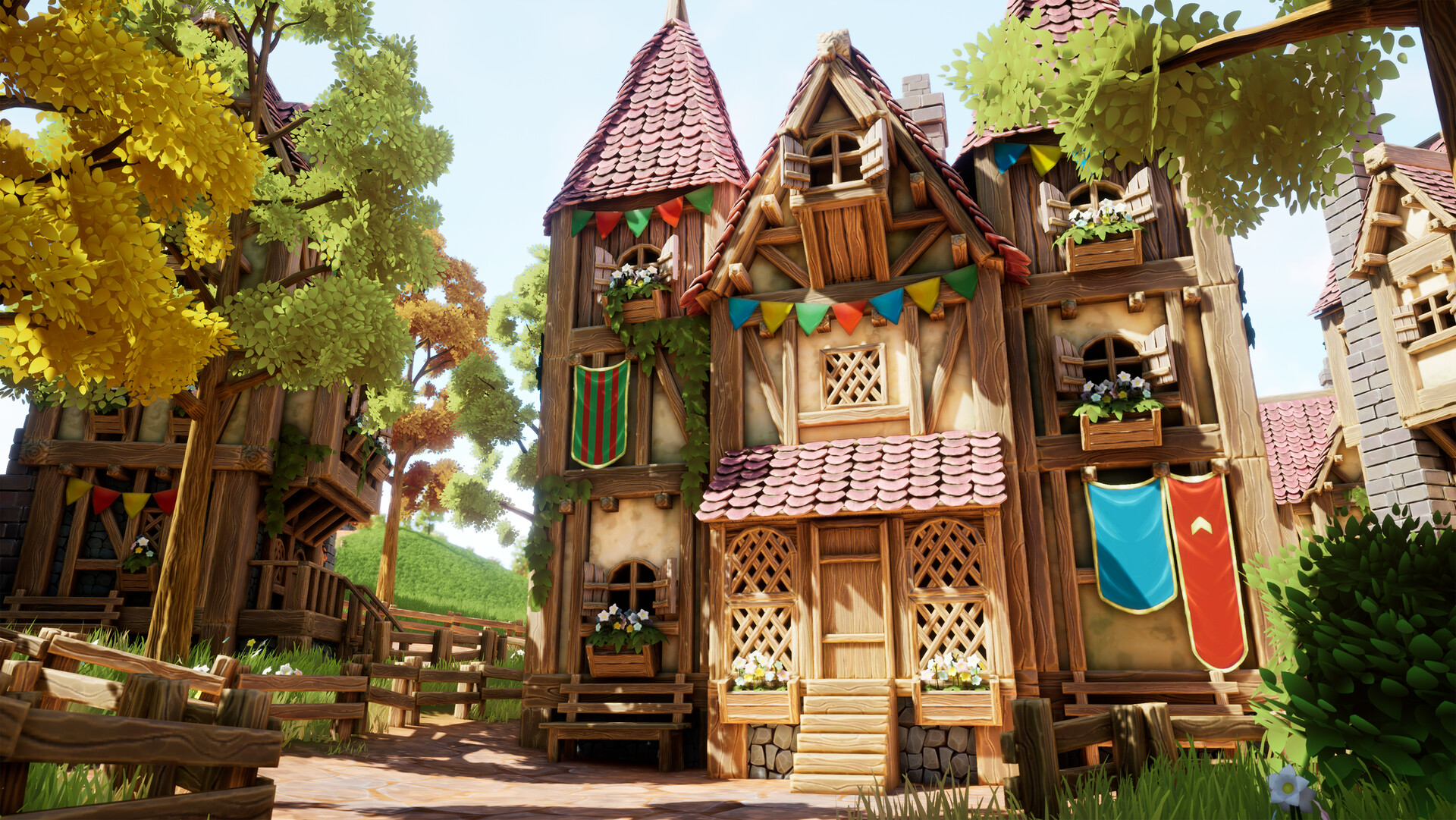 ArtStation - Charming Medieval Village new Game Environment Open World ...