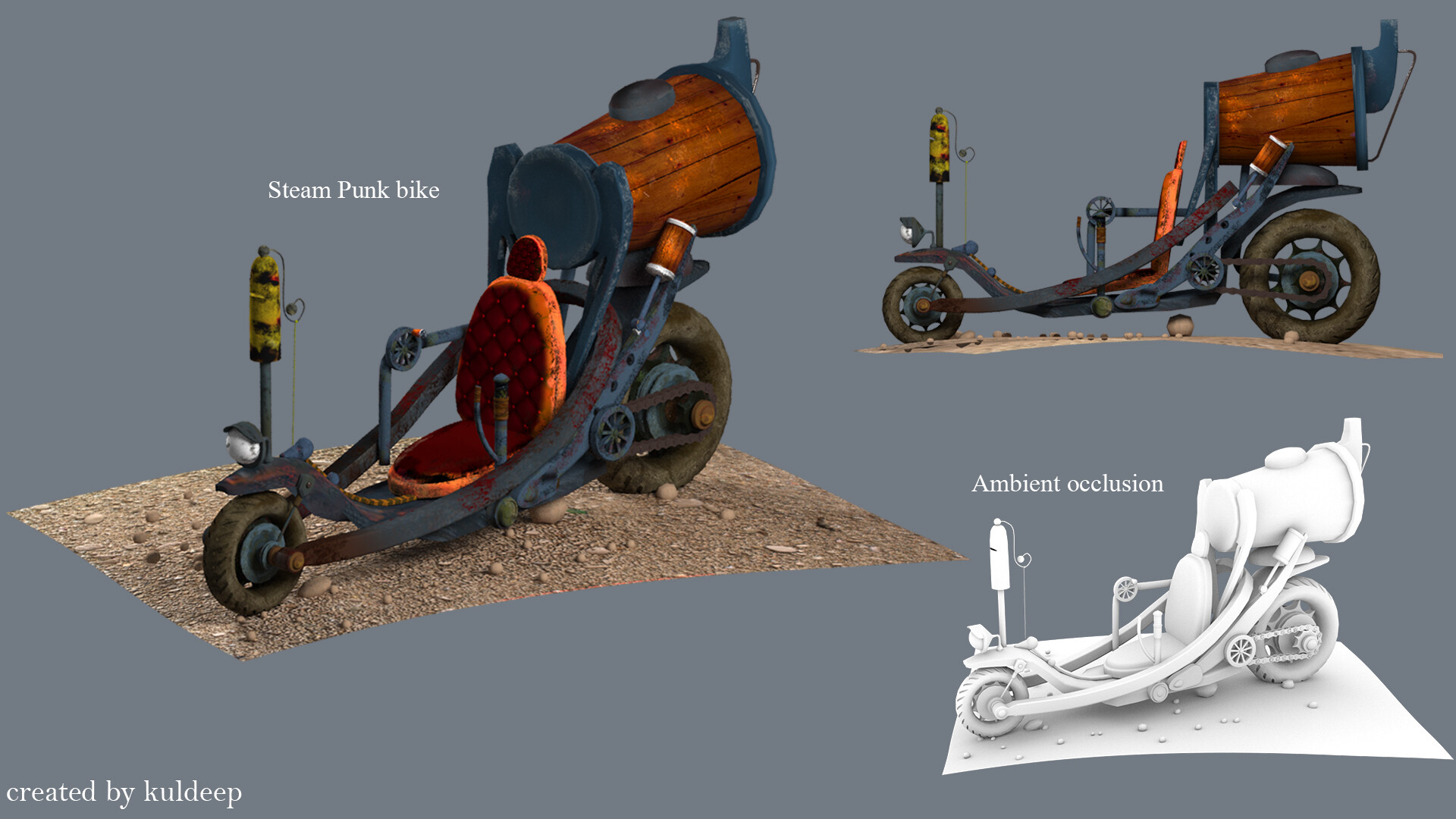 ArtStation - Steampunk bike