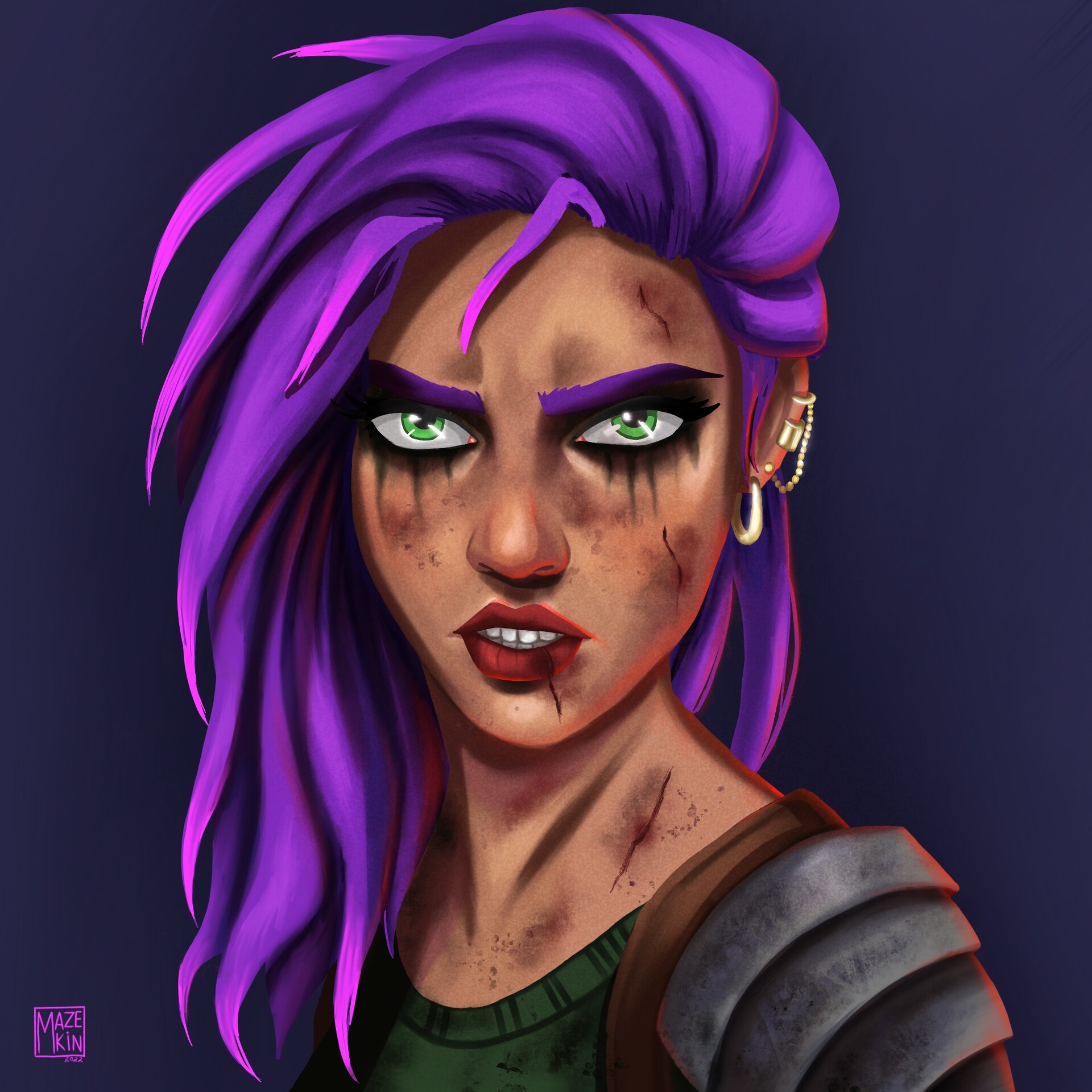 ArtStation - Purple Portrait