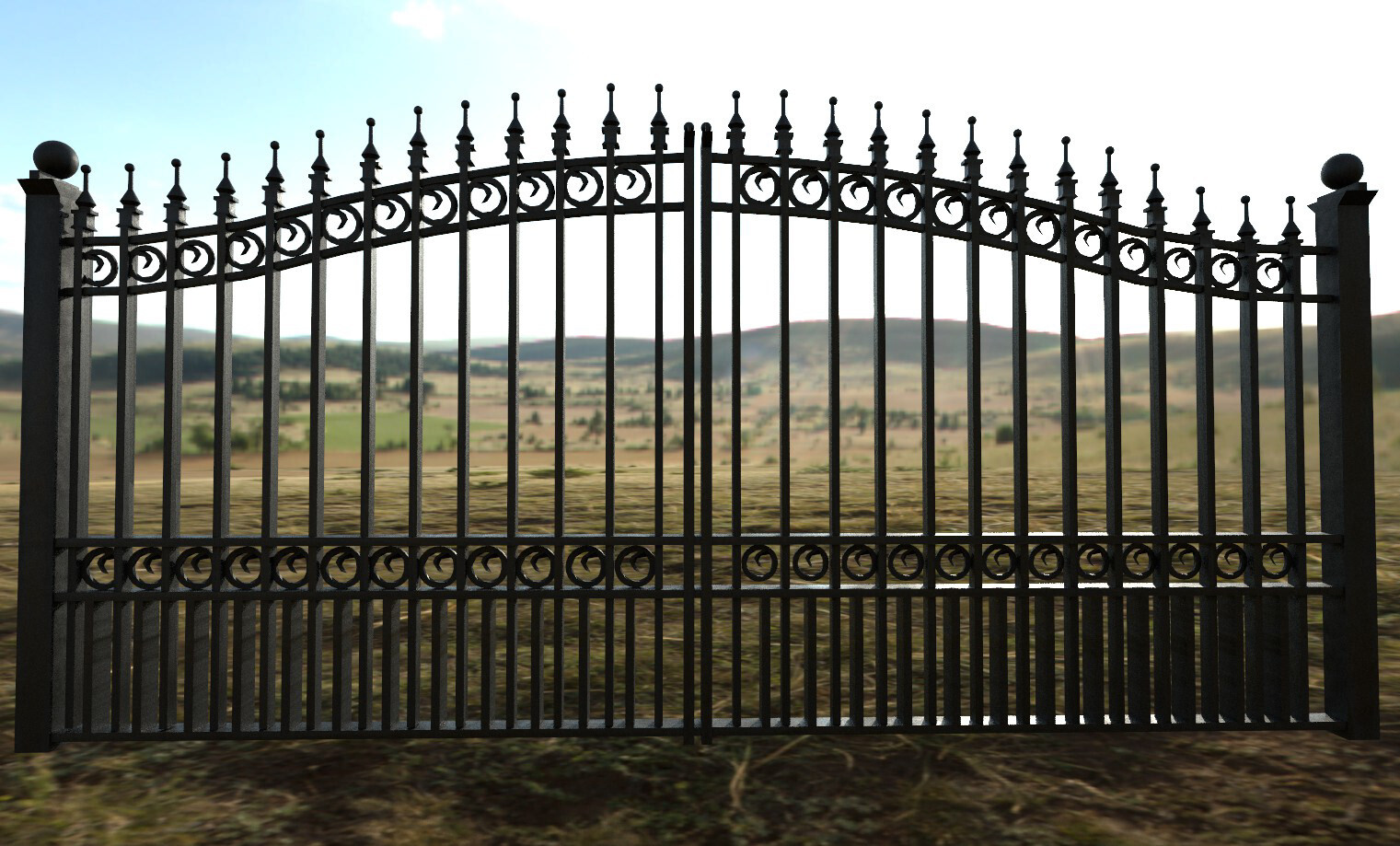 ArtStation - 3D Gate And Finial Panel Game Asset