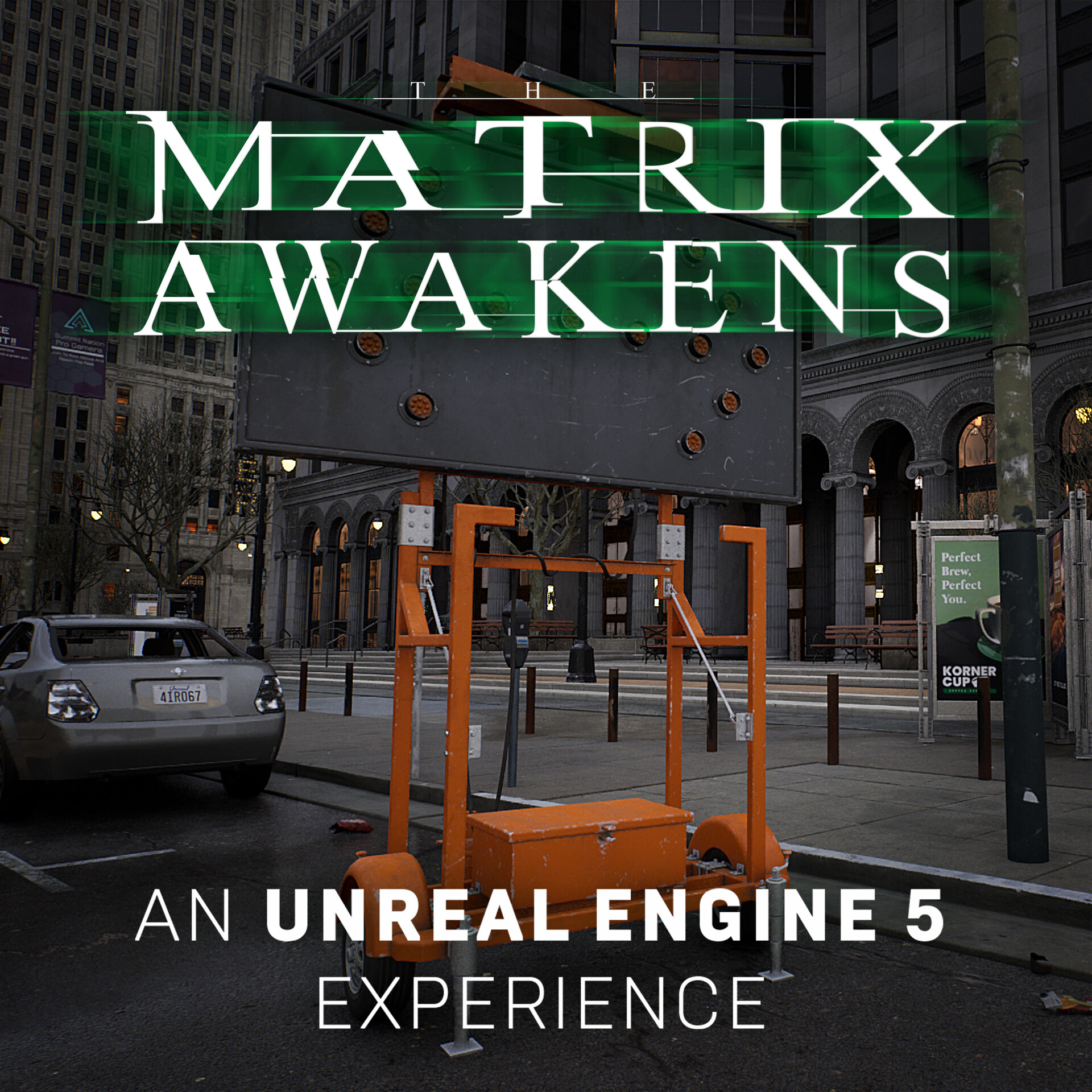 ArtStation - The Matrix Awakens - Construction Sign