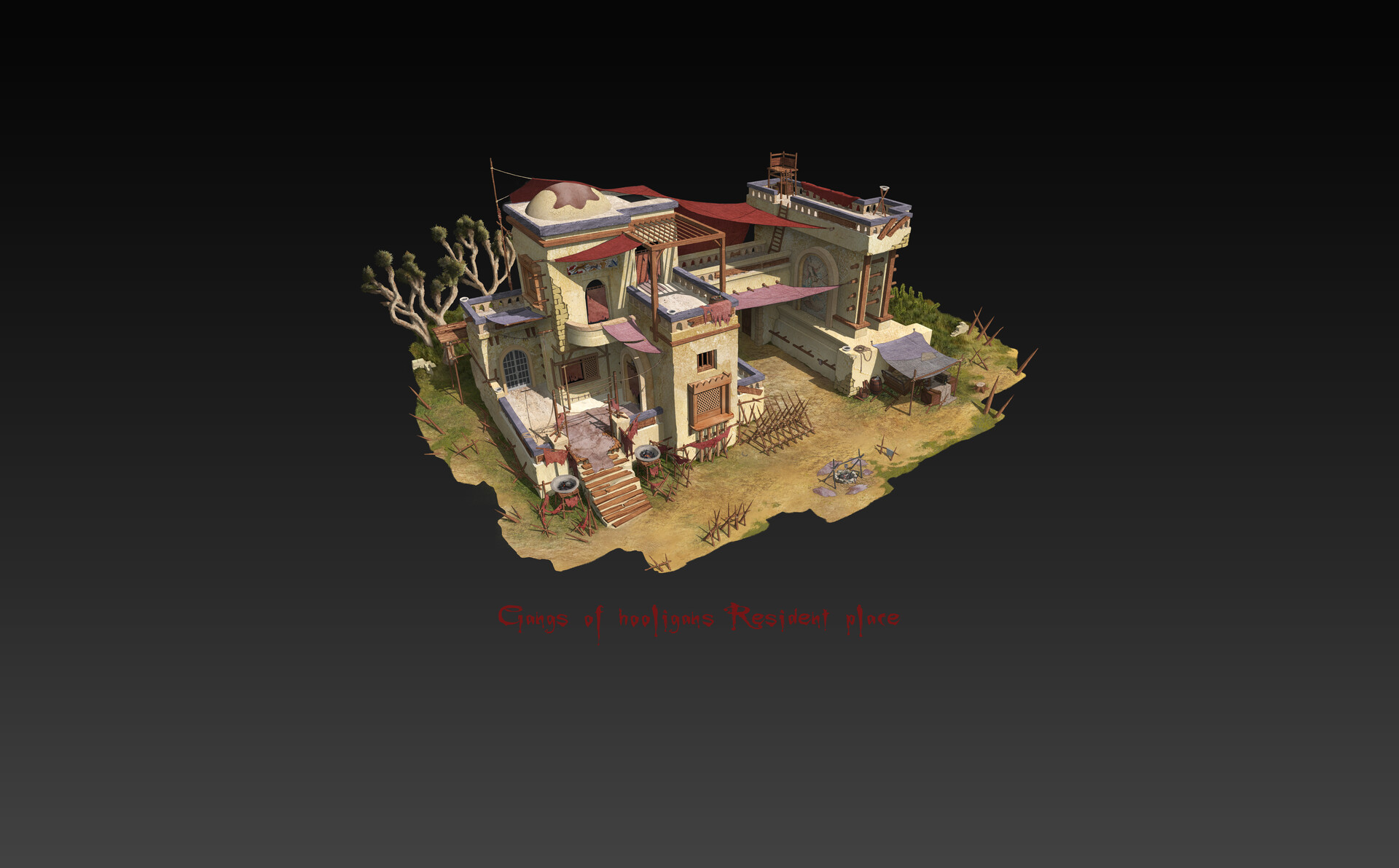 ArtStation - Gangs of hooligans Resident place