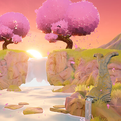 ArtStation - Sakura Fall