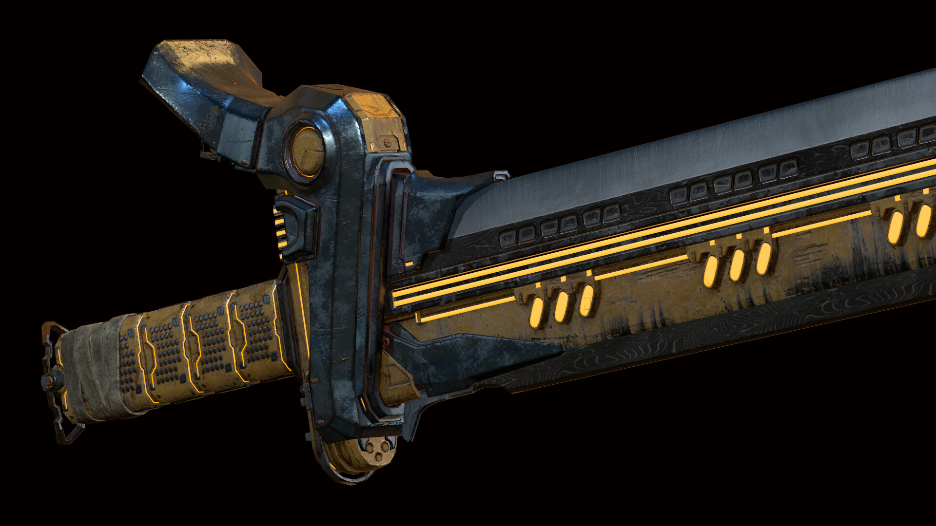 ArtStation - Scifi Sword - Game Ready Asset