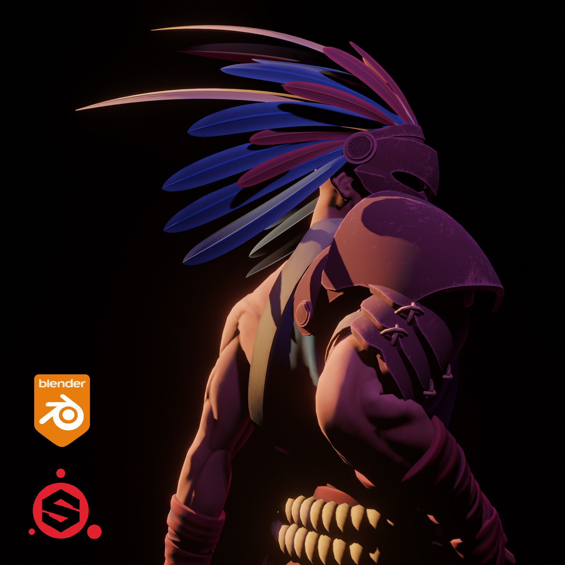 ArtStation - Aztec warrior 01