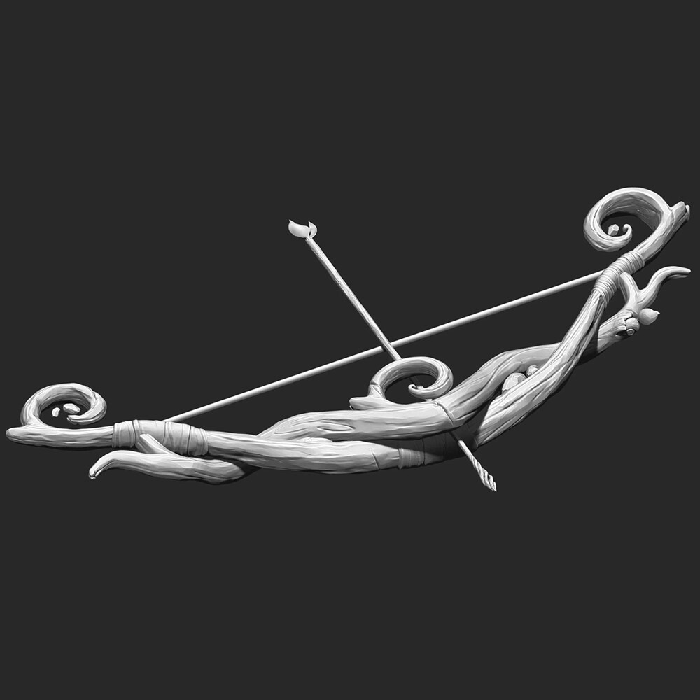 ArtStation - [WIP] Stylized Forest Bow