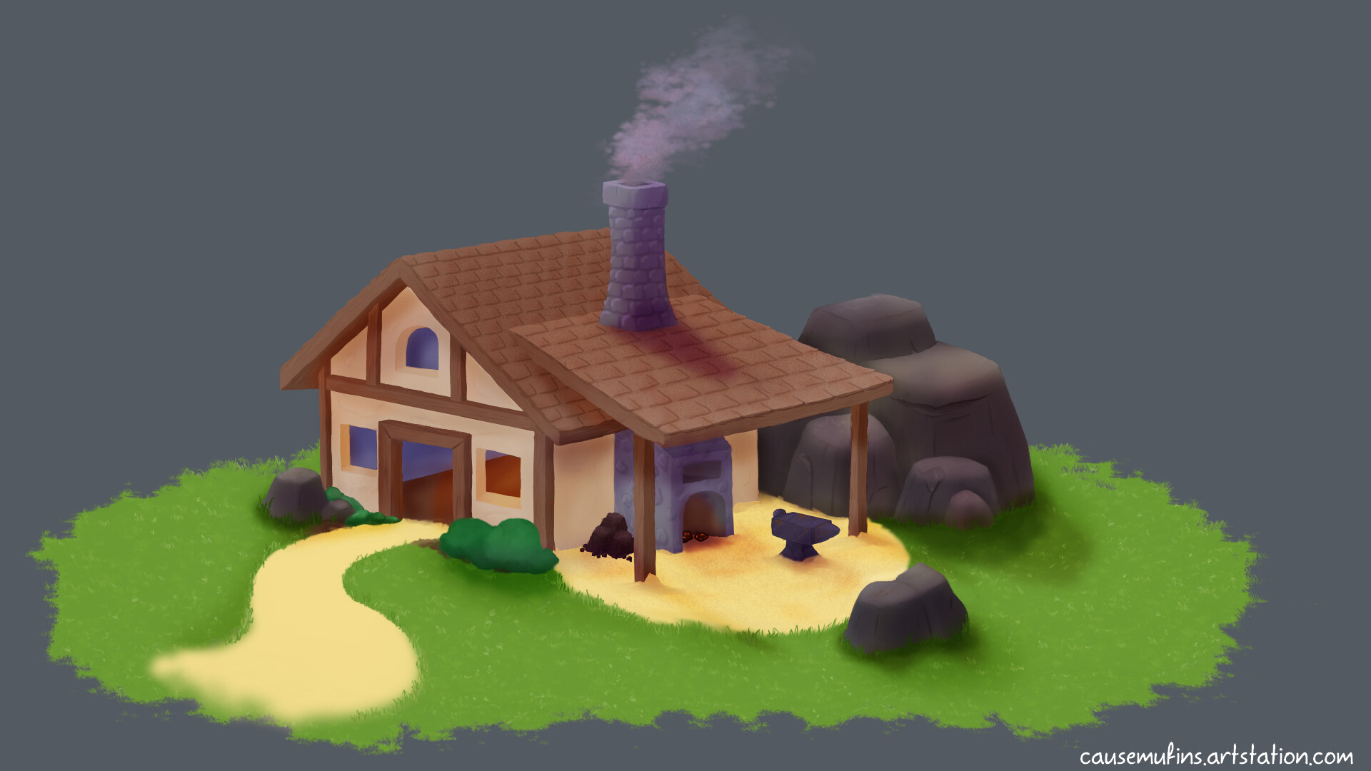 ArtStation - Isometric Forging House