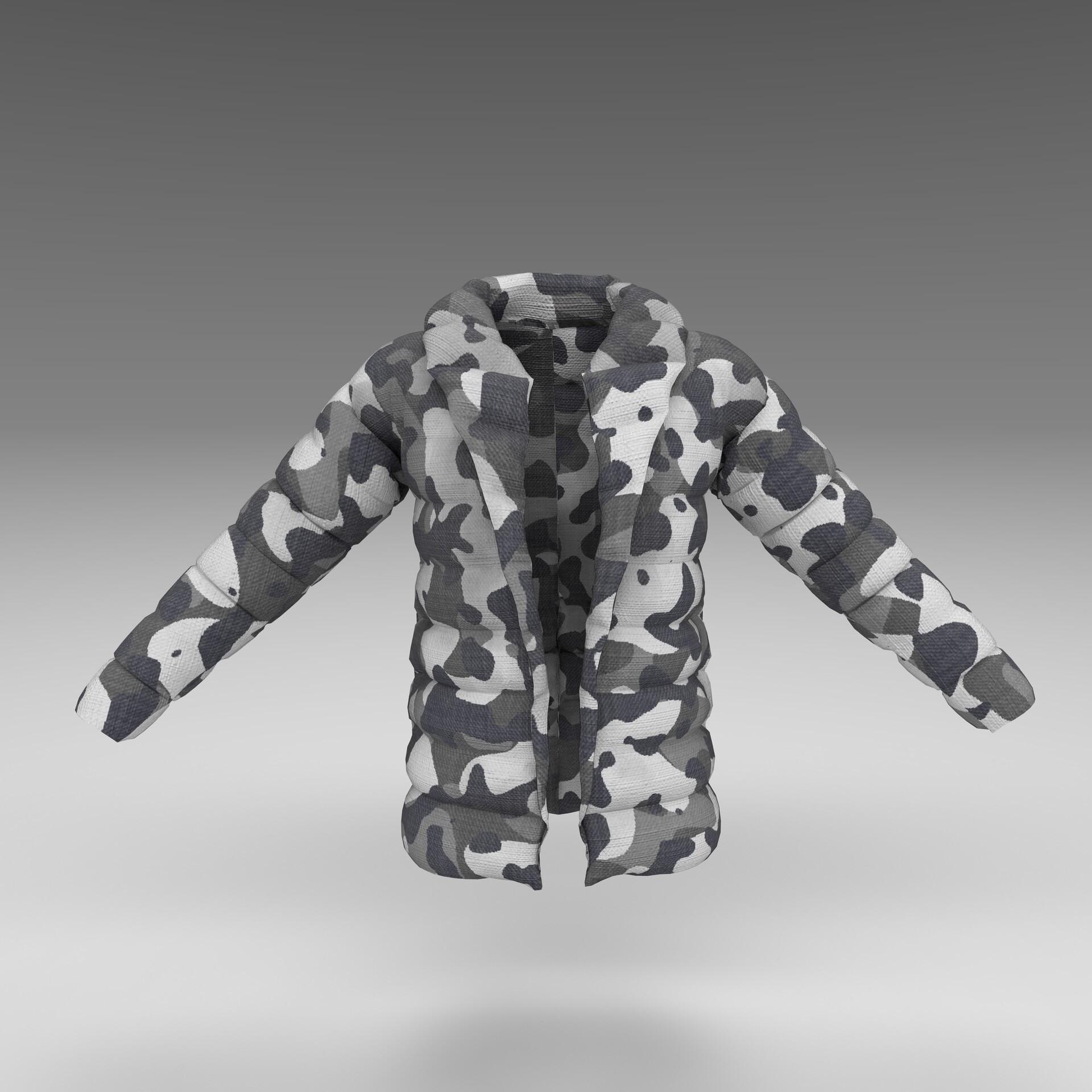 ArtStation - Grey Camo Jacket - Marvelous Designer