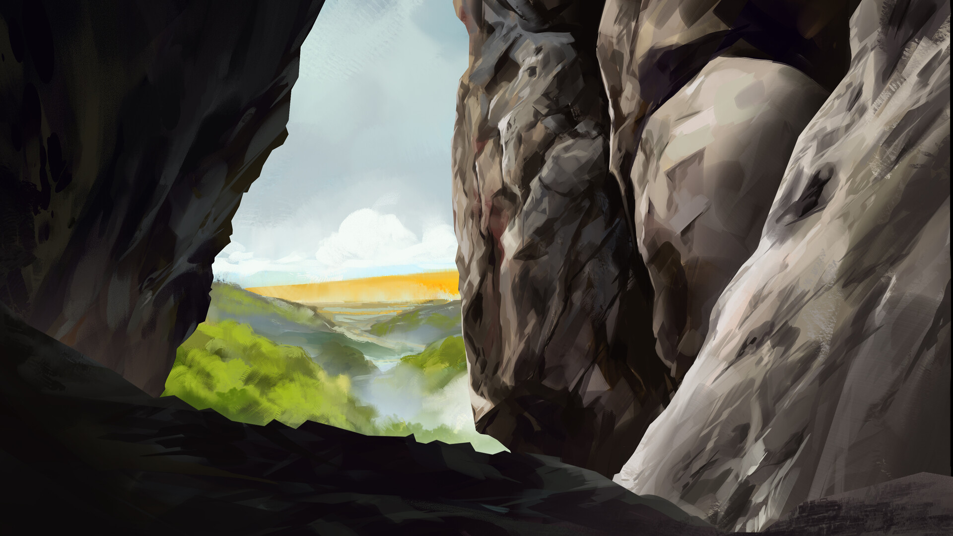 ArtStation - Forests and rocks - Animation backgrounds