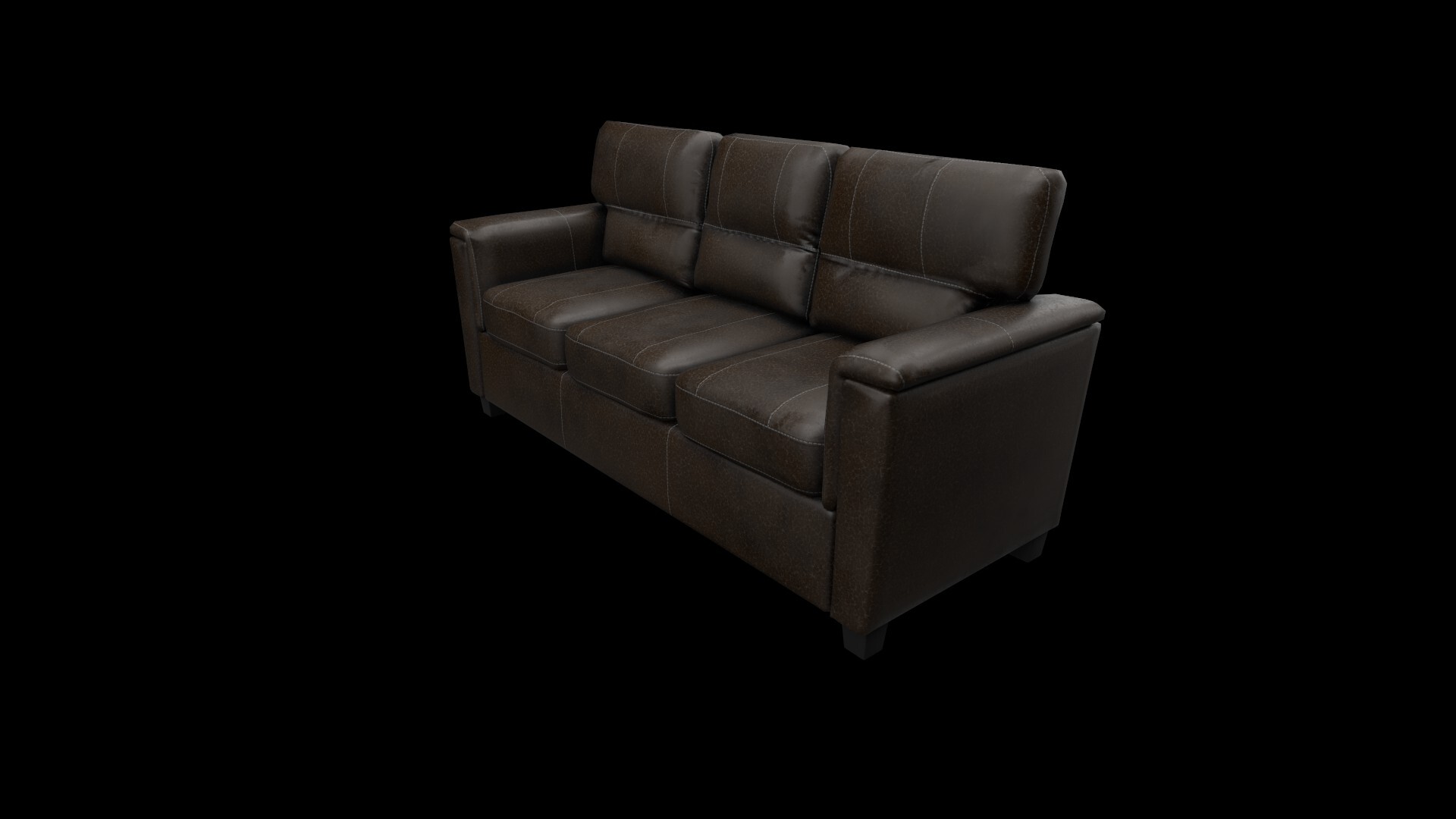 ArtStation - low poly leather couch