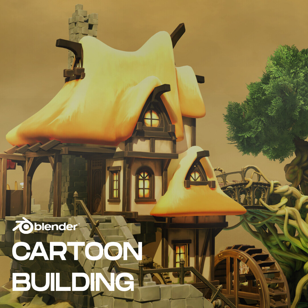 ArtStation - CARTOON BUILDING
