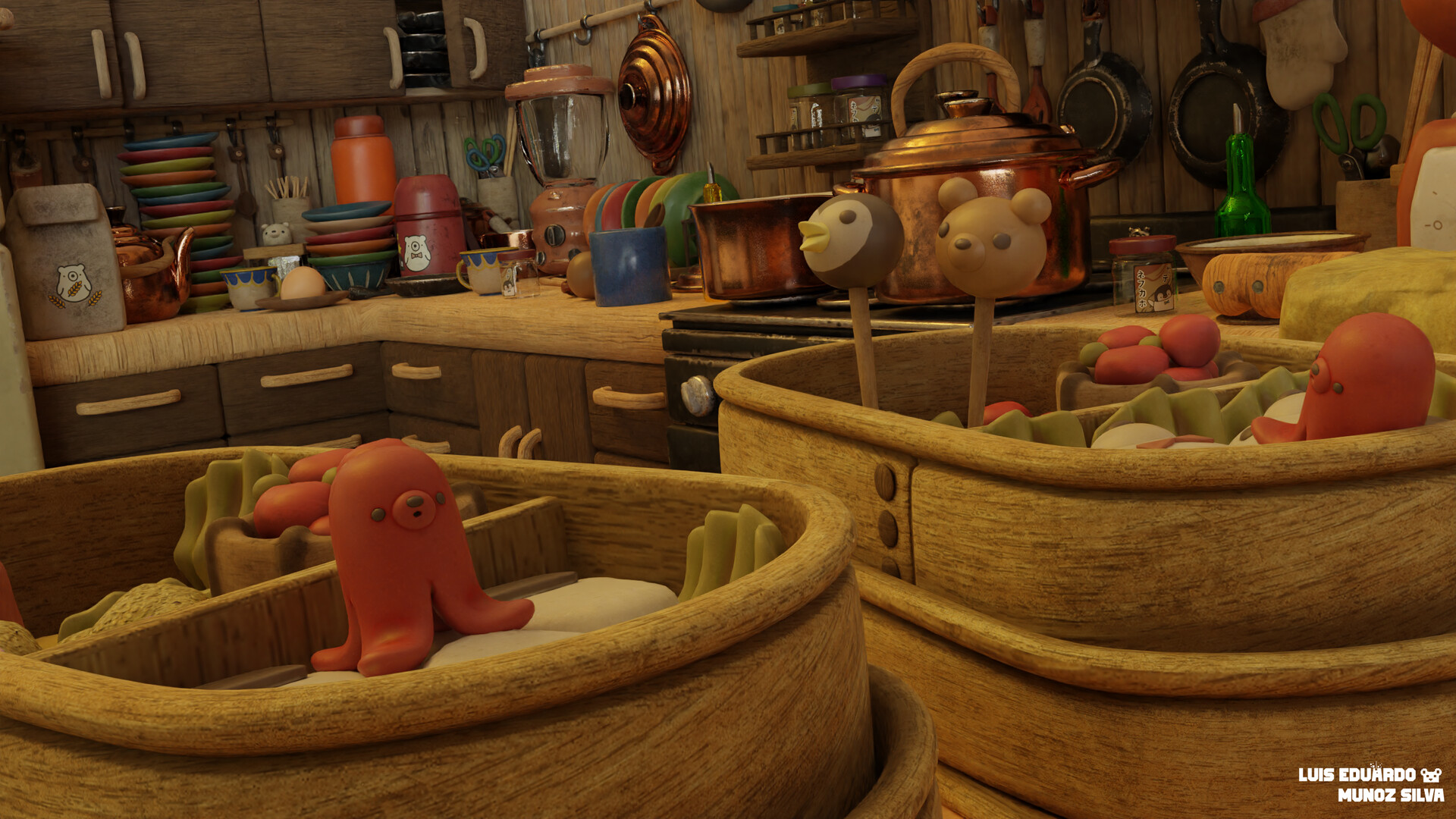 ArtStation - Cute kitchen