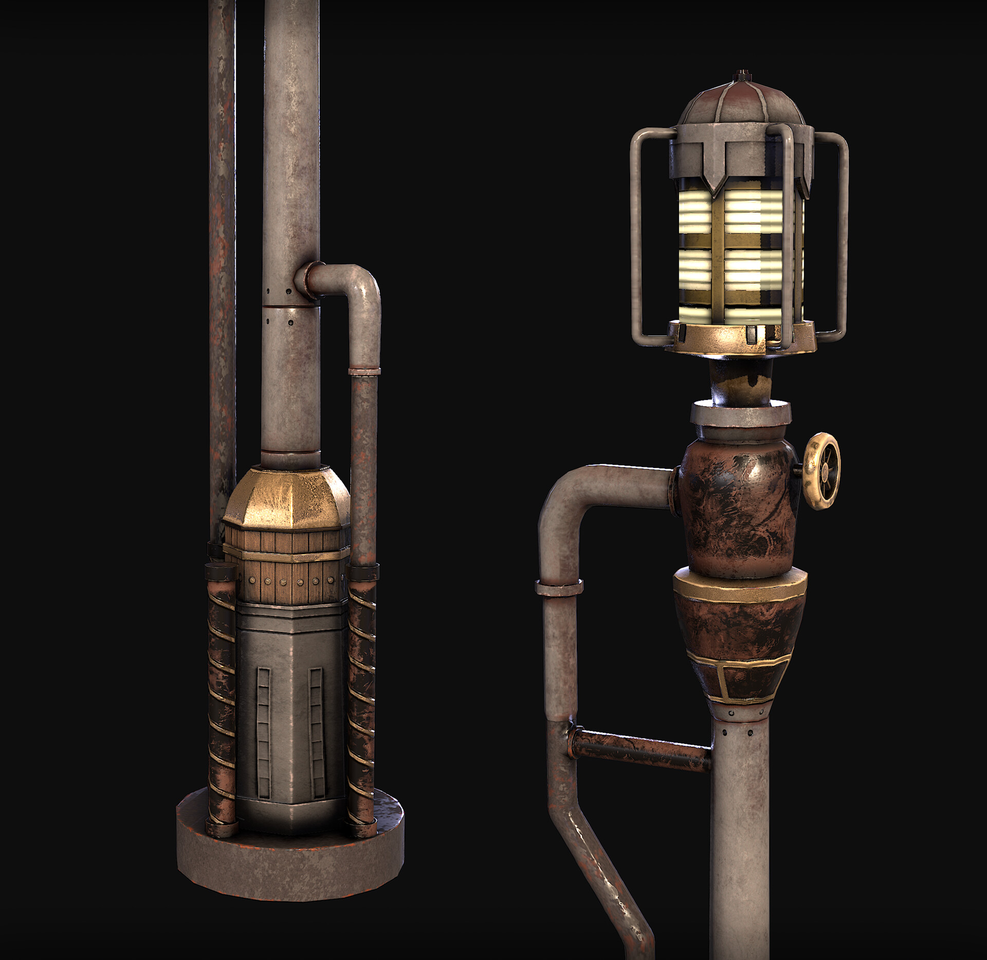 ArtStation - Street Light & Floor prop