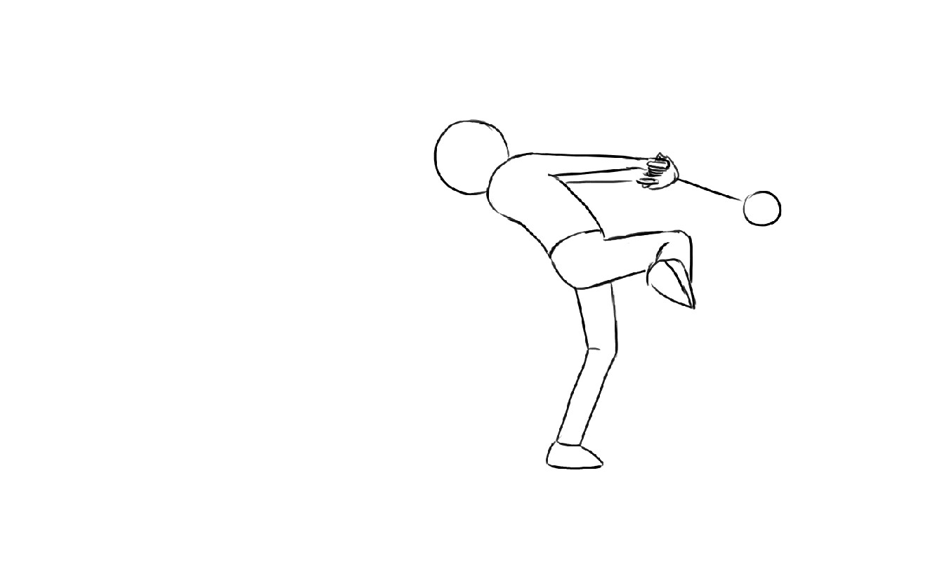 ArtStation - Shot put - 2D Animation