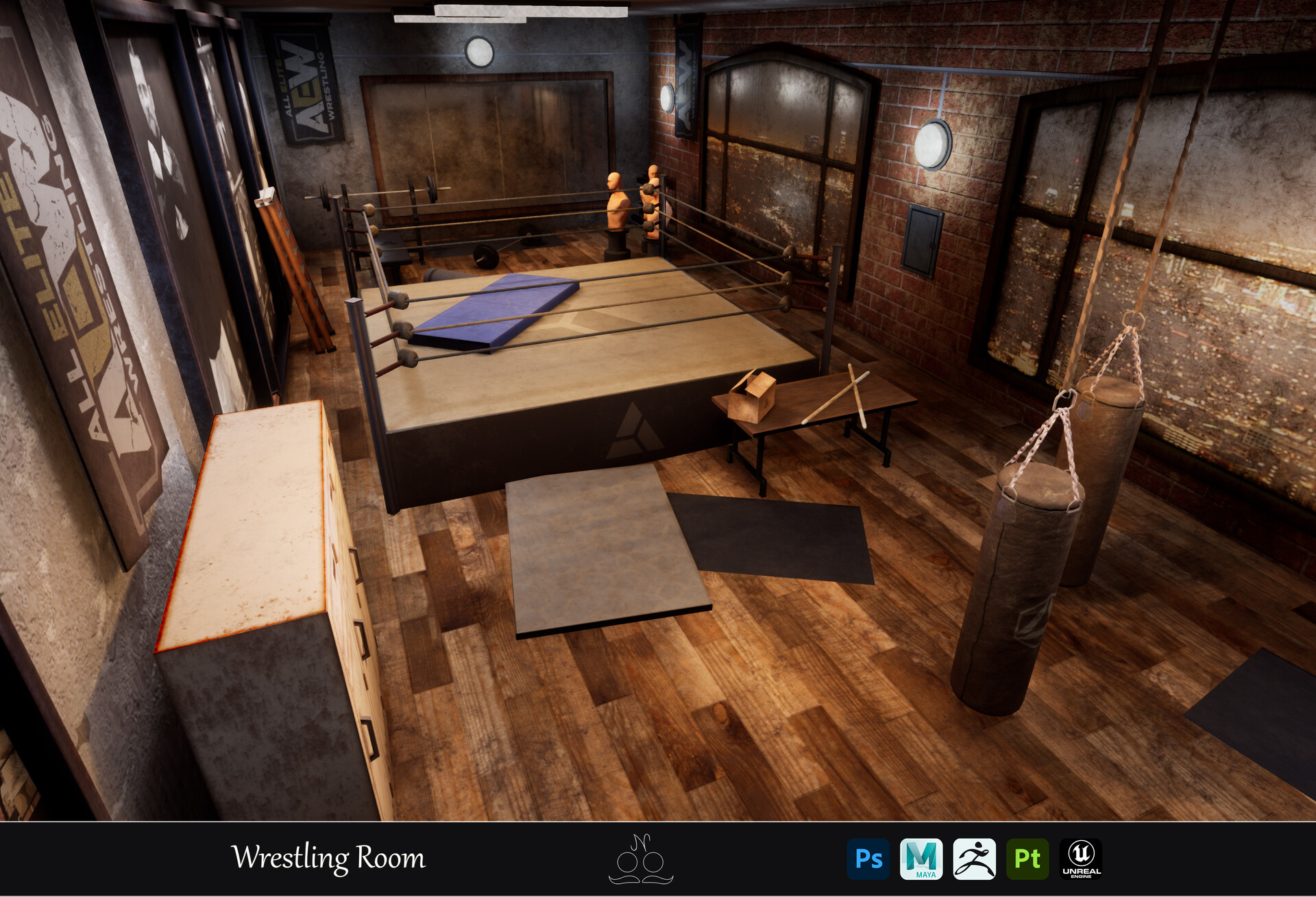 ArtStation - Wrestling Room