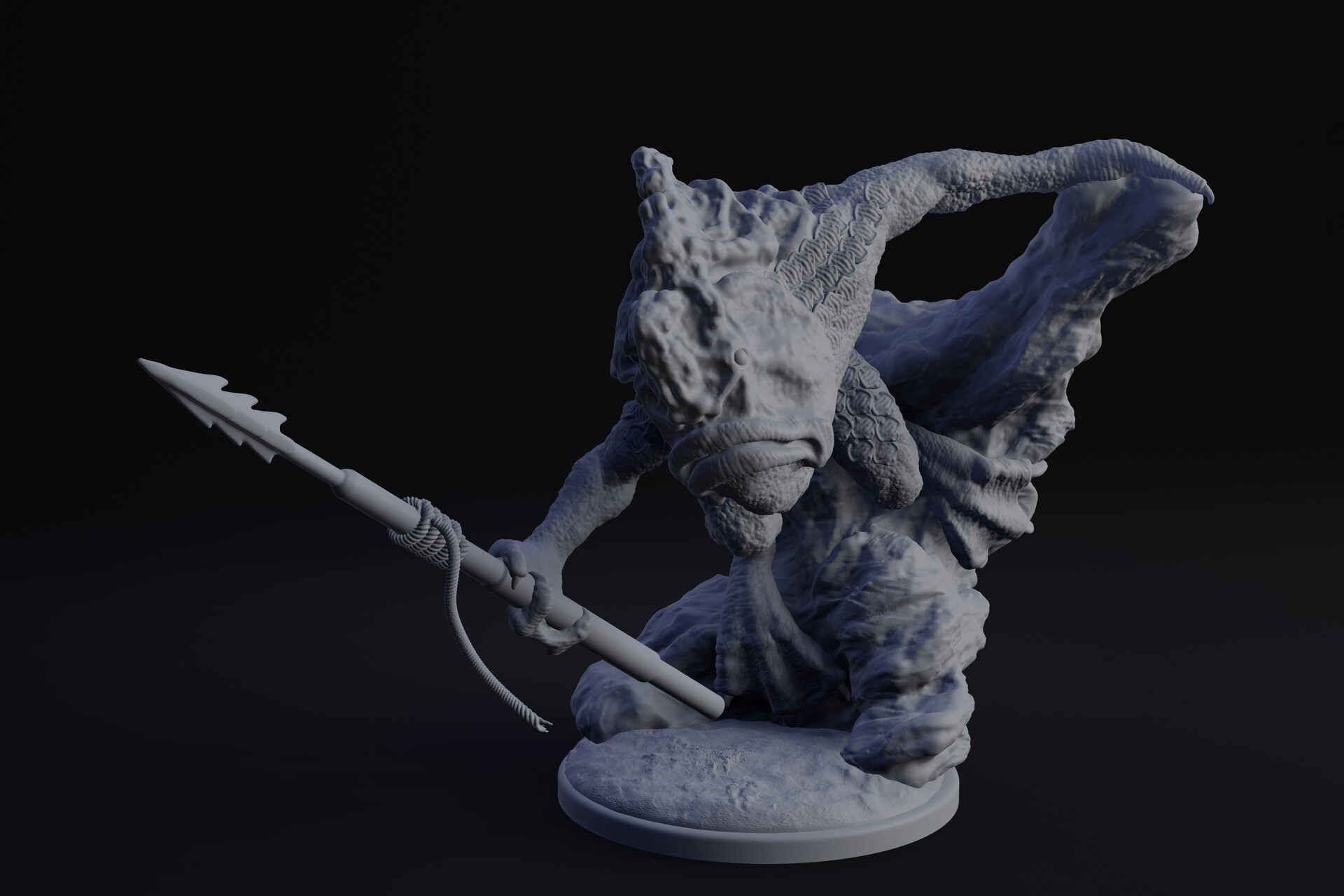 ArtStation - Kuo-Toa frogfish soldier