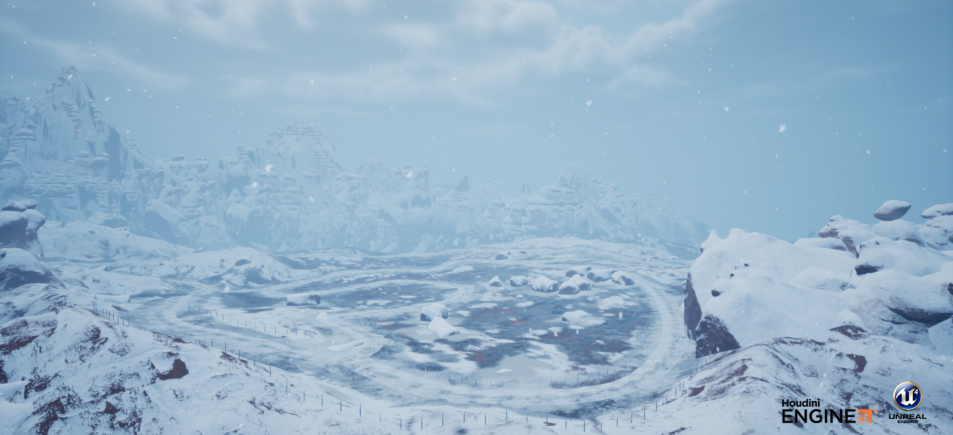 ArtStation - Procedural Snow Farm Part 02 static mesh scatter & BP ...
