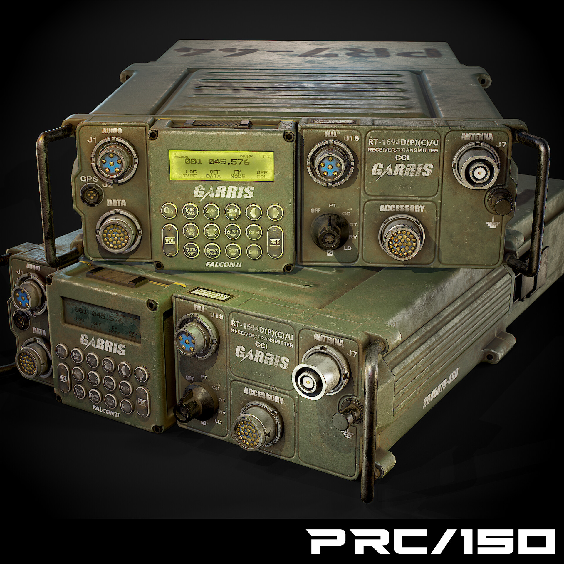 ArtStation - Multiband Military Radio (PRC-150)