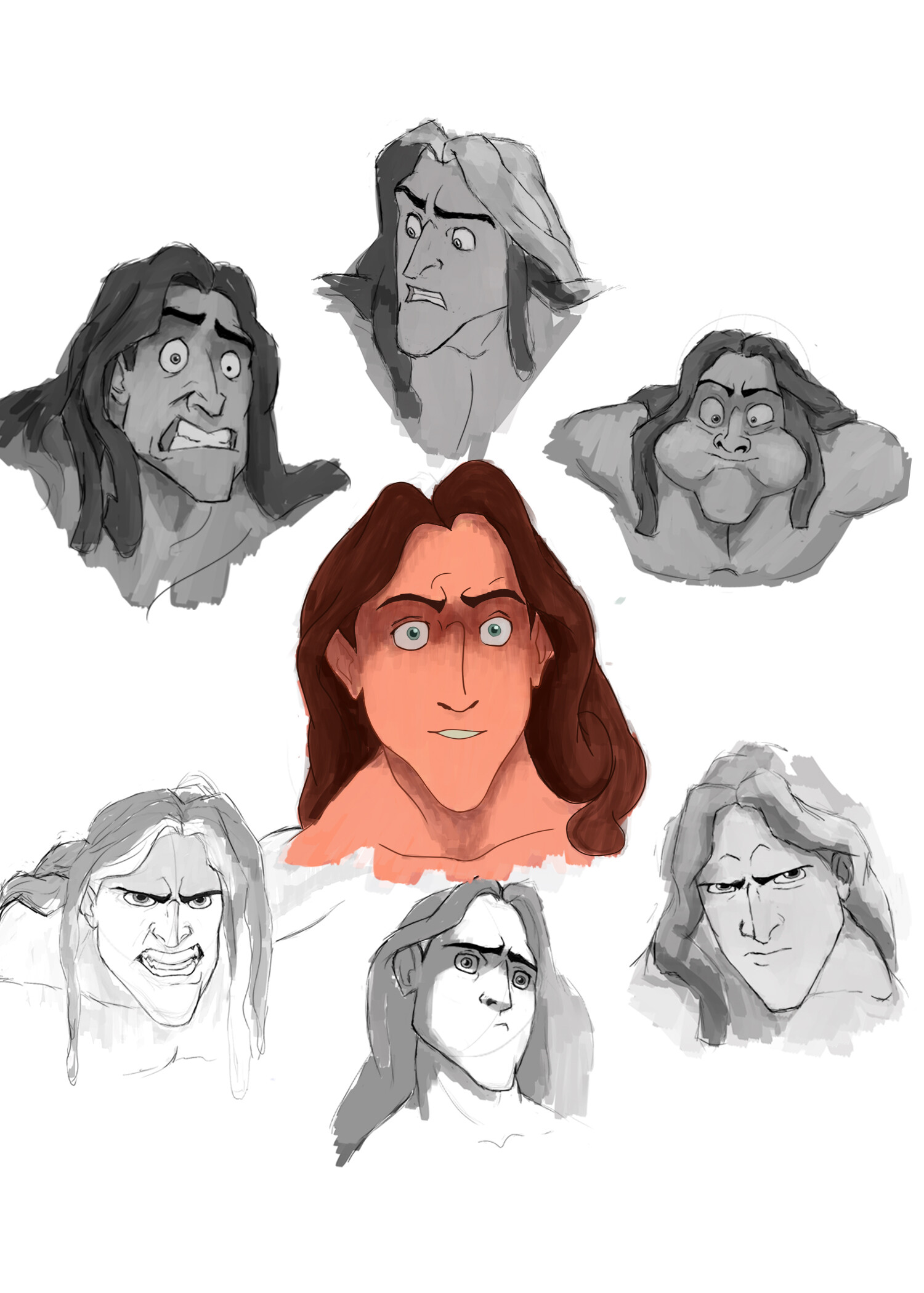 ArtStation - Tarzan face expressions