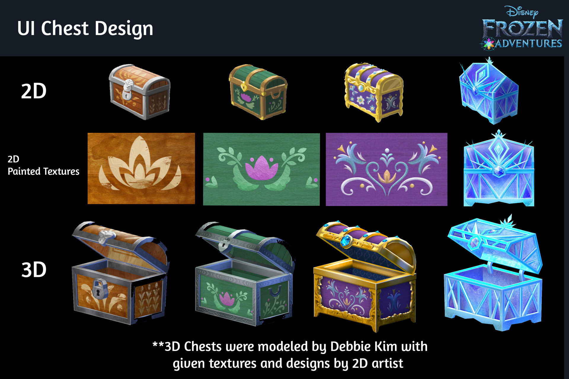 ArtStation - Disney's Frozen Adventure - UI, Chest Designs
