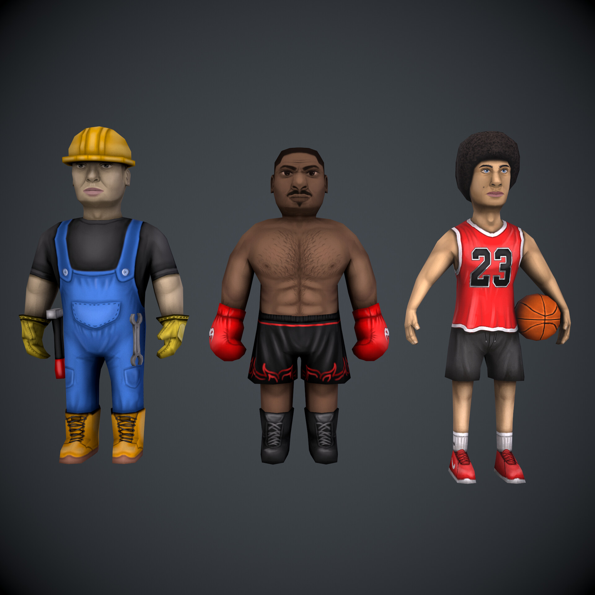 ArtStation - Low poly game characters for mobile