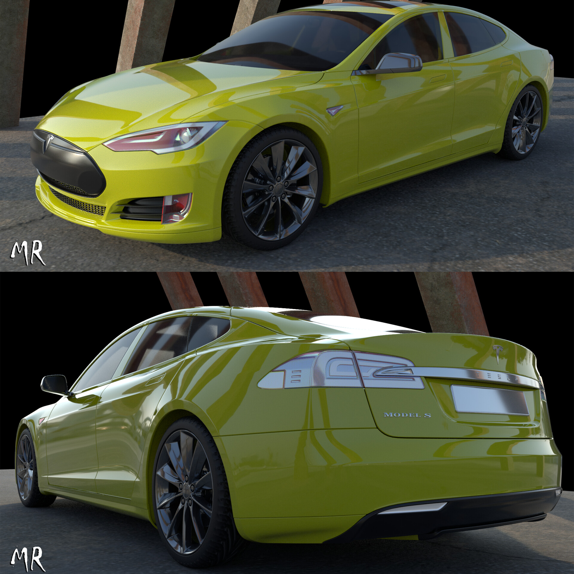 ArtStation - Tesla car