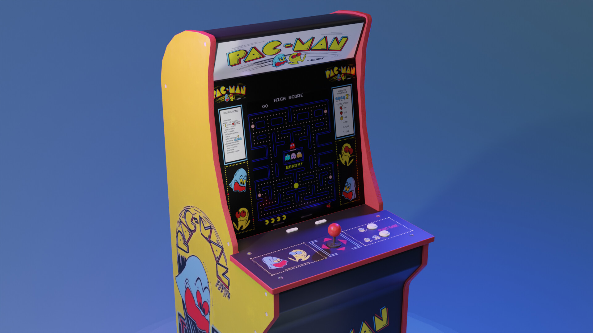 ArtStation - Pacman Arcade Game Console