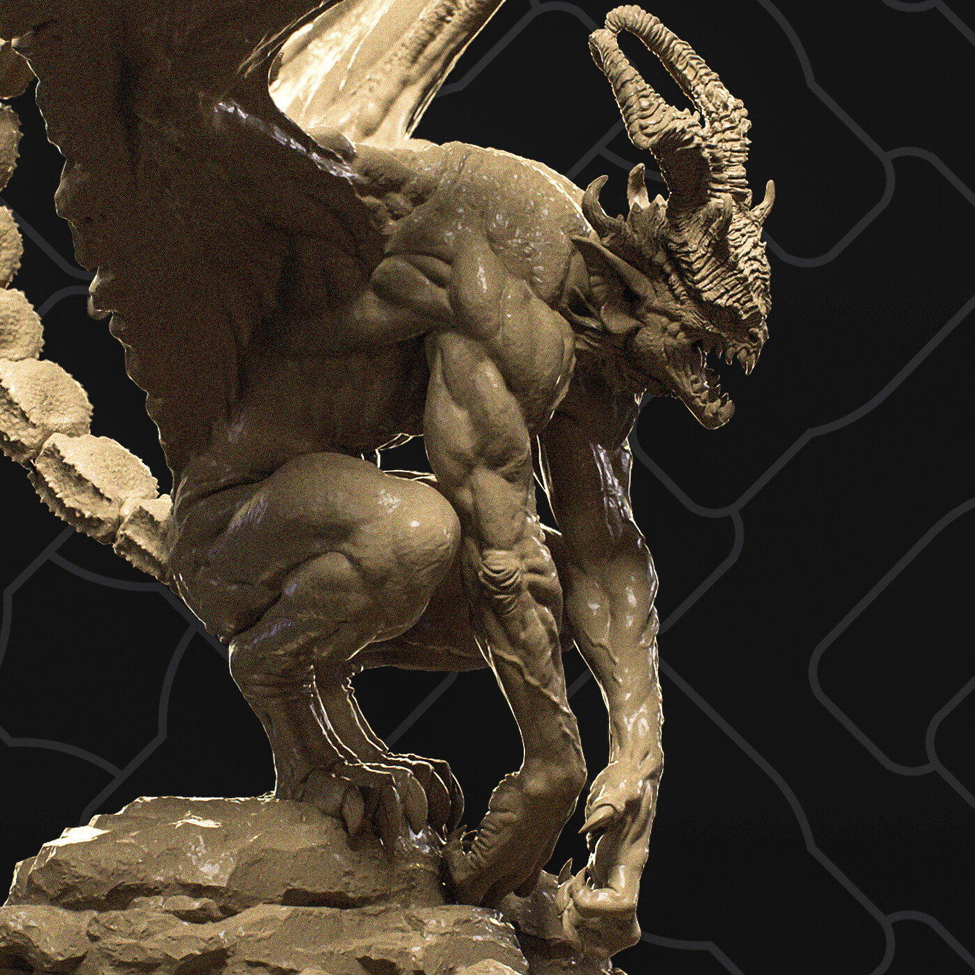 ArtStation - THE BATTLE OF GOLDENKEEP - Winged Demon