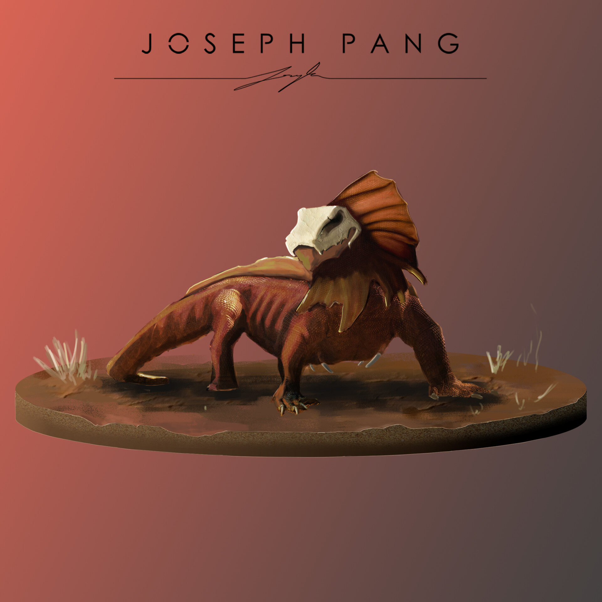 ArtStation - Enflamed Husk Saurian - Creature Design