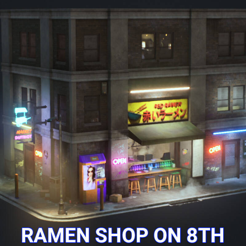 ArtStation - Ramen Shop on 8th Street