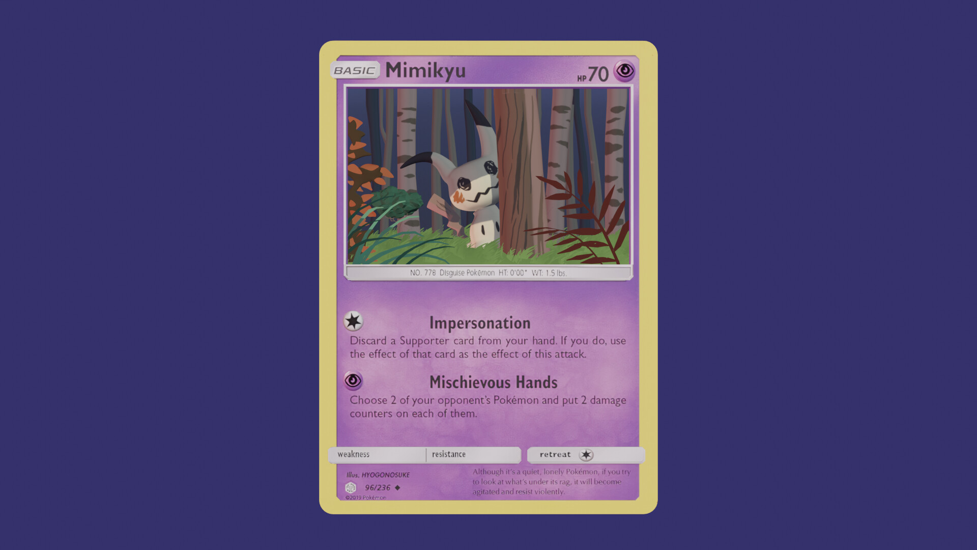 ArtStation - Reproduction carte pokémon Mimikyu en 3D