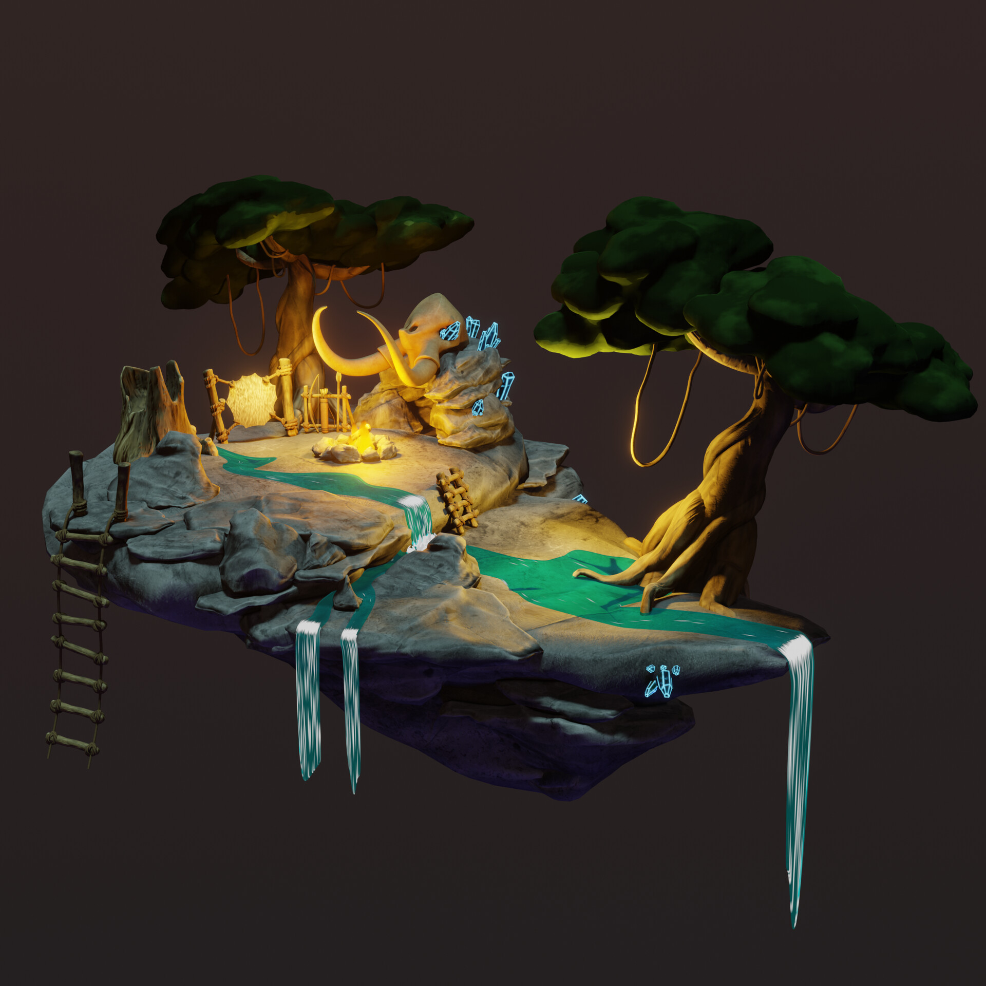 ArtStation - Rock Island Diorama