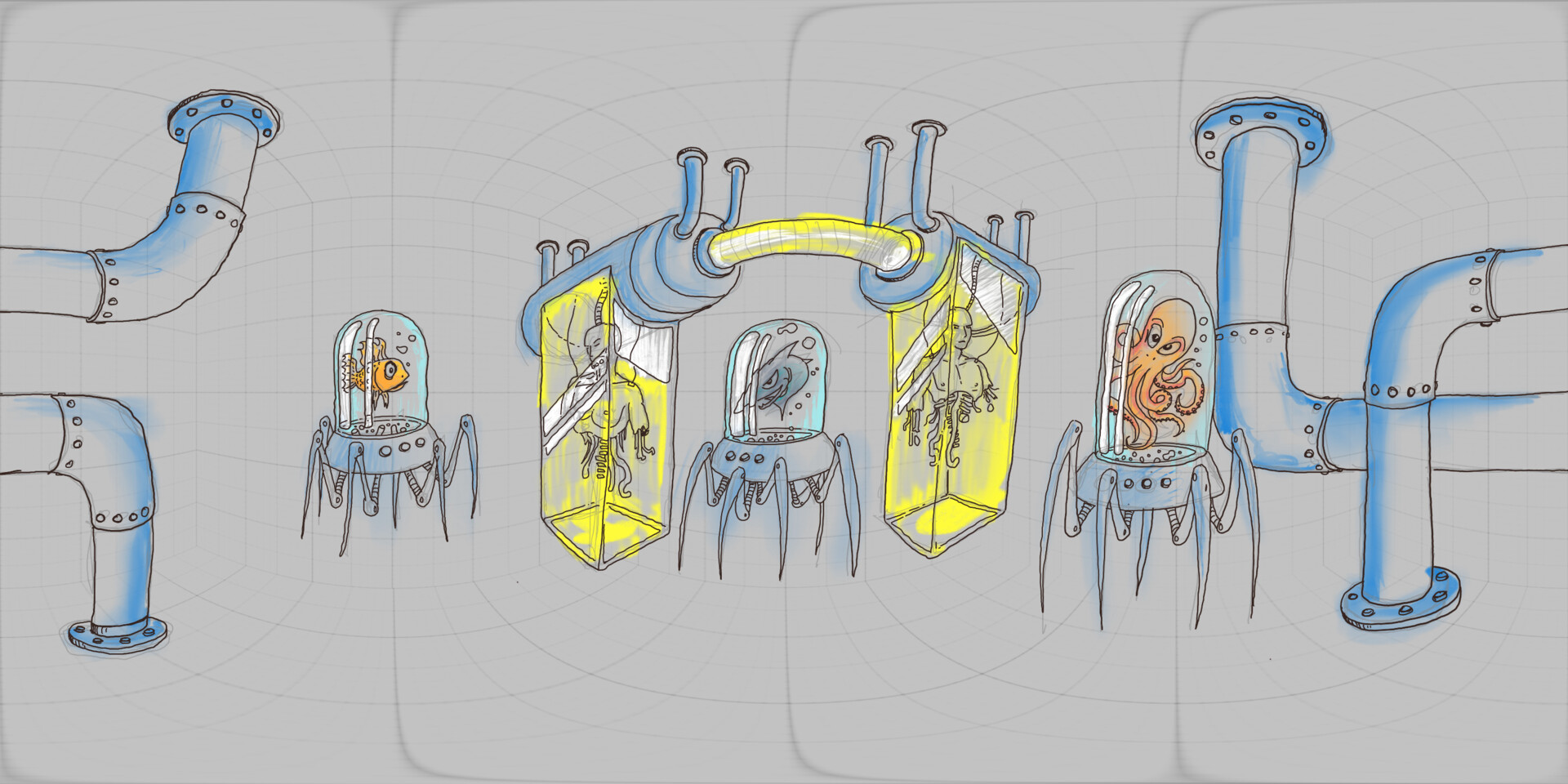 ArtStation - Fish Lab W.I.P