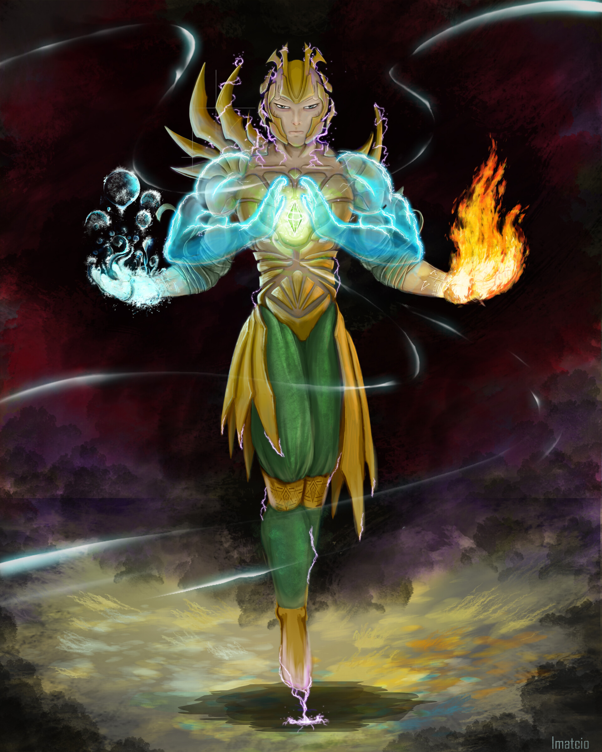 ArtStation - Kael the elemental wizard