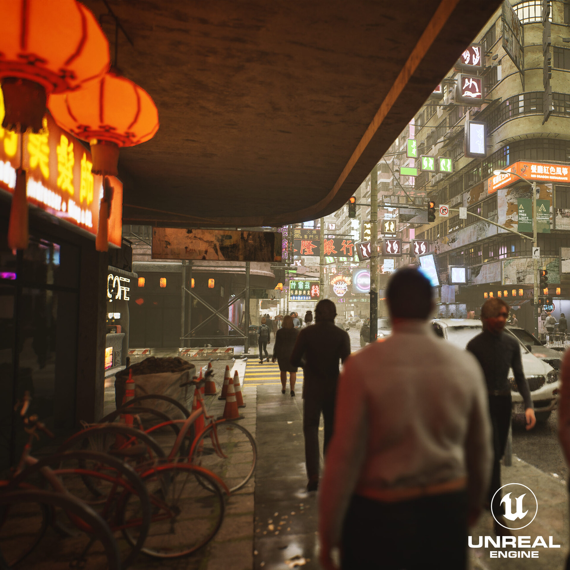 ArtStation - Walking in Hong Kong created with Unreal Engine 5 Lumen ...