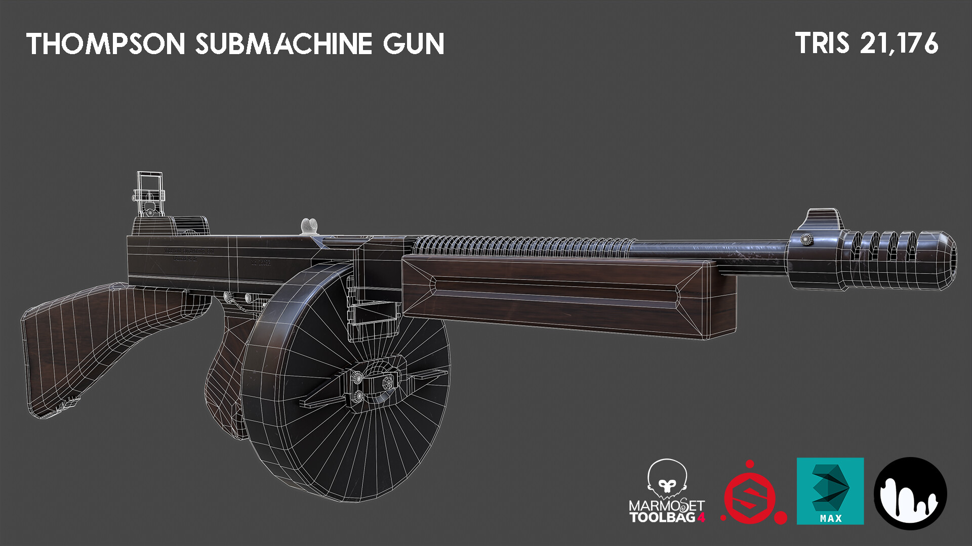 ArtStation - Thompson Submachine Gun