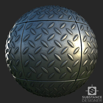 ArtStation - Stylised Metal Plates - Substance Designer